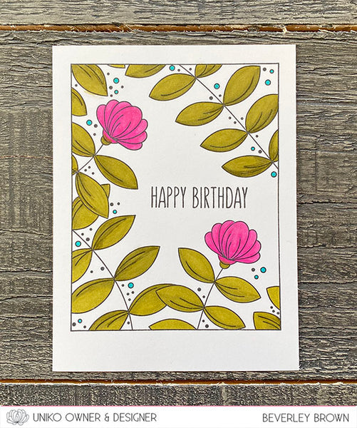 Framed - Floral Vines Clear Stamp Set – Uniko