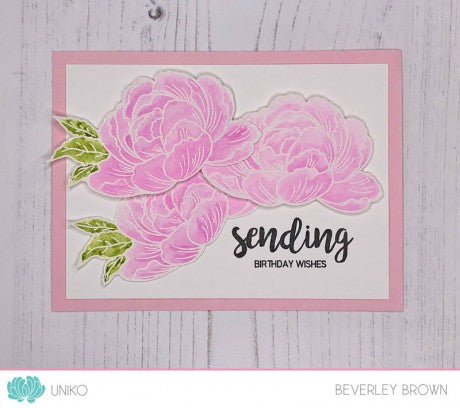 Pure Florals: Peony Clear Stamp Set – Uniko