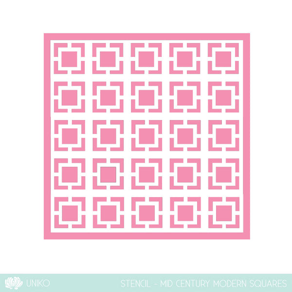 Stencil - Mid Century Modern Squares – Uniko