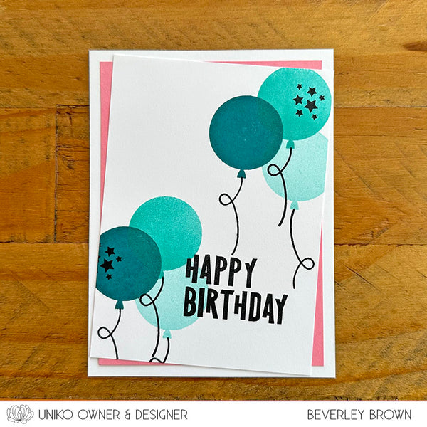 Balloon Bash Clear Stamp Set – Uniko