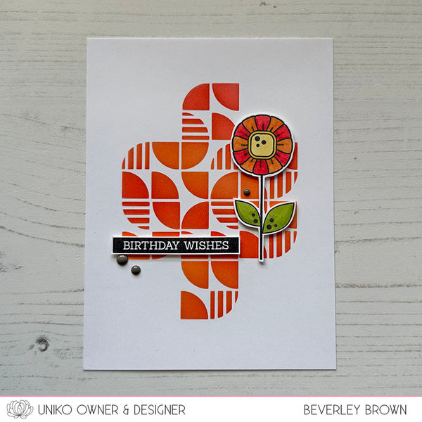 Flower Power #10 Clear Stamp Set – Uniko